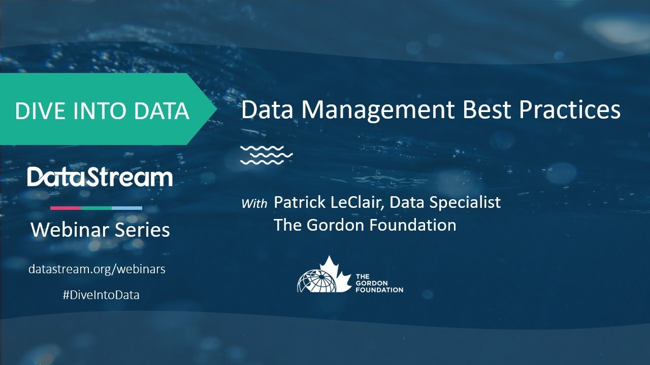 Dive Into Data: Data Management Best Practices