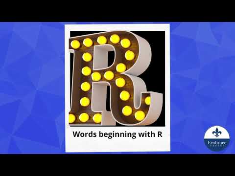 Practice the letter R in French: Words beginning with R