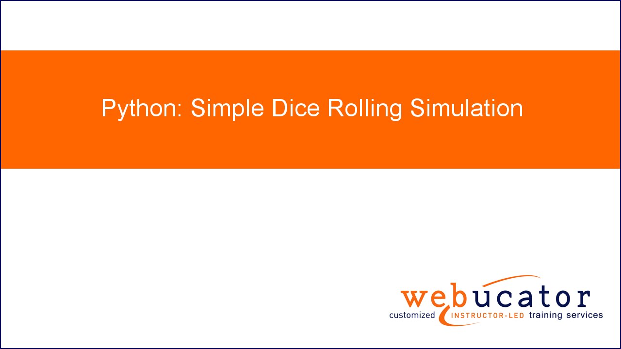 Python: Simple Dice Rolling Simulation
