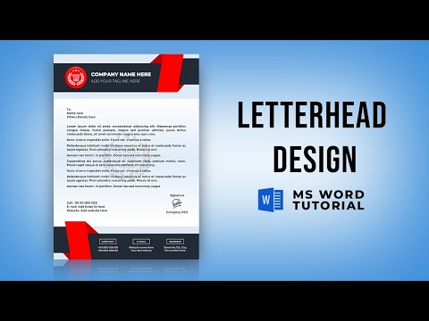 Letterhead Design in MS word | Letterhead format | Microsoft word tutorial