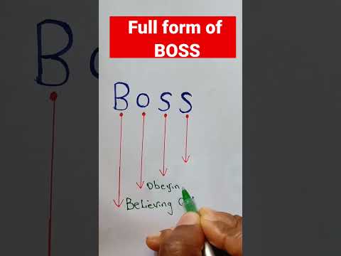 Full form of BOSS.#shorts #fullform #boss