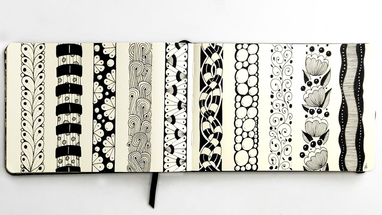 Create Stunning Zentangle Borders | Easy Zentangle Art Ideas