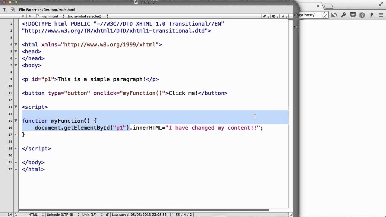 JavaScript - 25. Changing HTML content and attribute