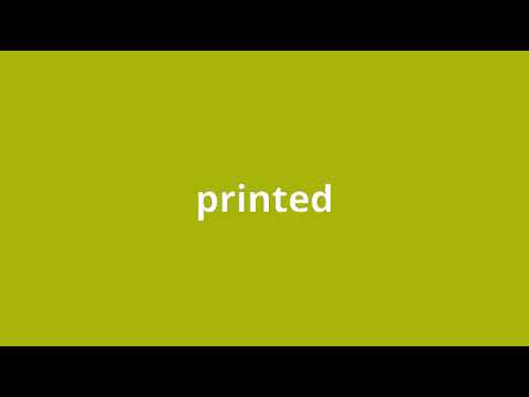 what is the meaning of printed.