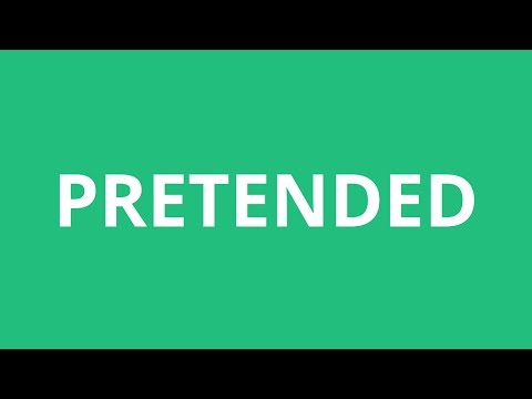 How To Pronounce Pretended - Pronunciation Academy