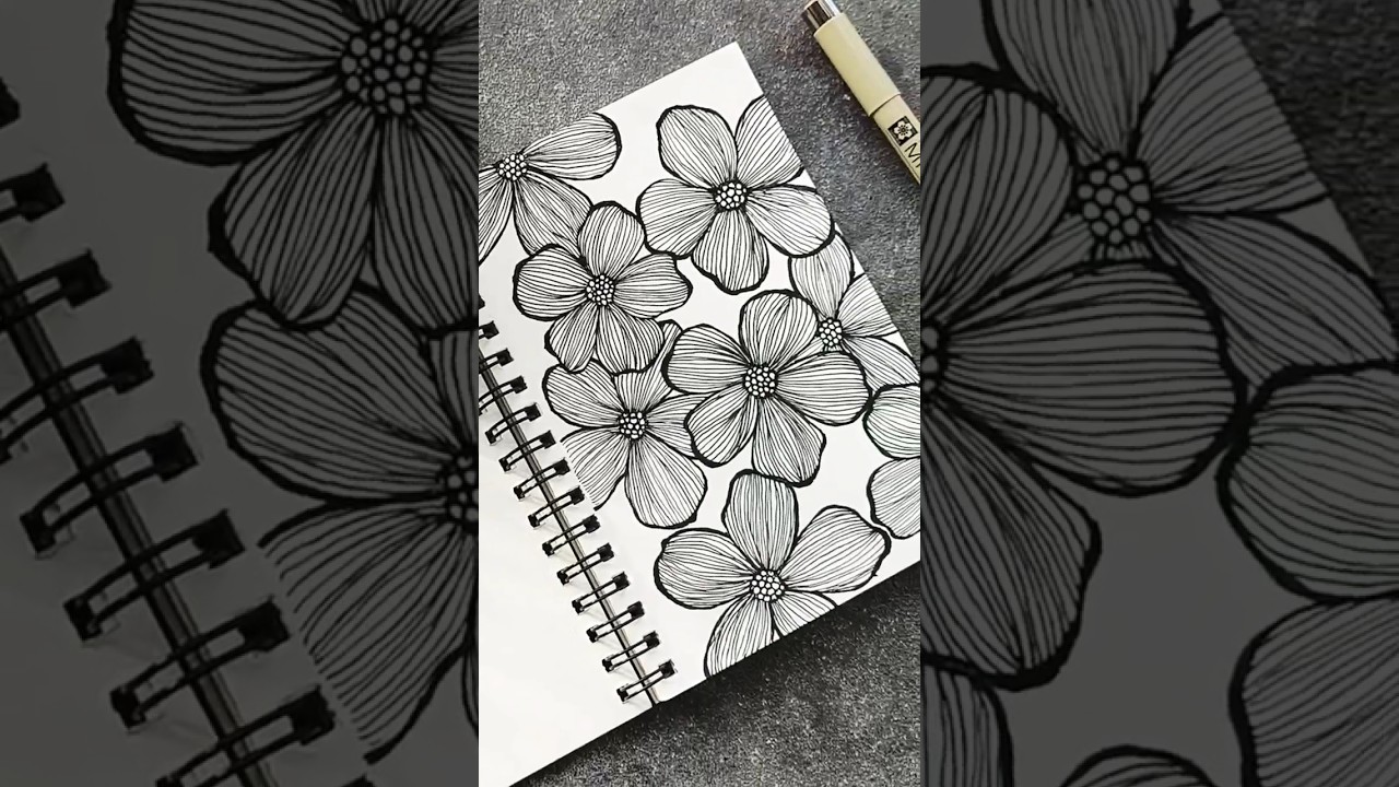 Floral Zentangle Art -2 #zentangle #zentangleart #basic #stepbystep #finelineart