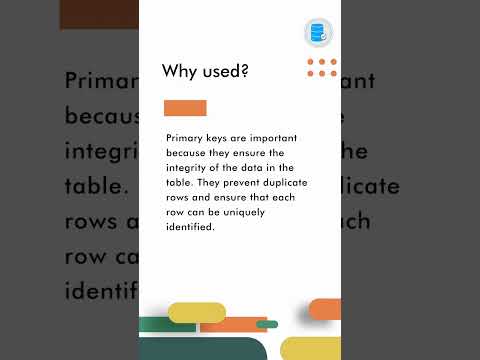 What is a Primary Key #shorts #ytshorts #youtubeshorts