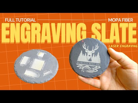 Turn Slate into Art with Your 30W MOPA Fiber Laser!