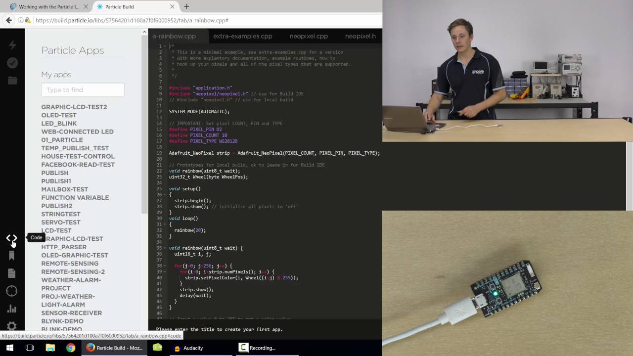 Particle IDE Tutorial - Getting Started