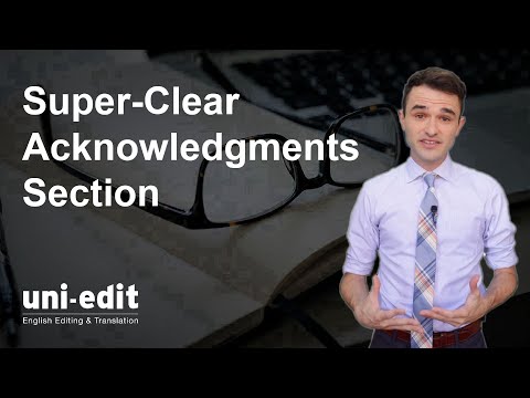 How to write the Acknowledgements section of an academic research paper