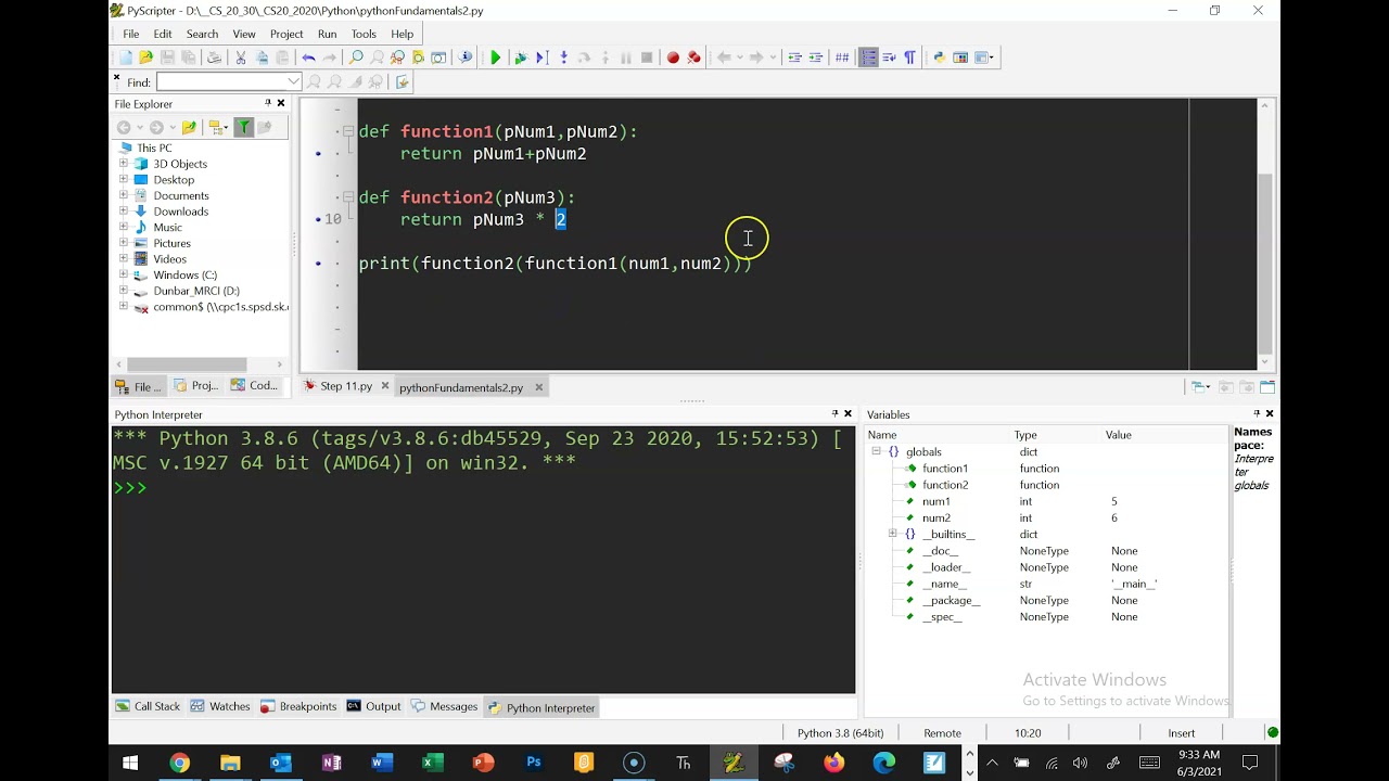 CS20 :: Nested Functions - Review For Python Exam #1