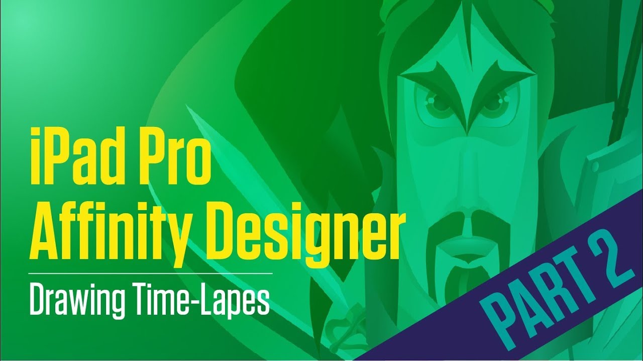 Vector illustration of iPad Pro and Affinity Designer program with king, shield, spear and sword