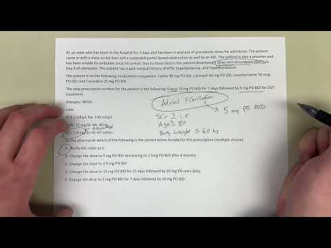 Naplex Question: apixaban (Eliquis)