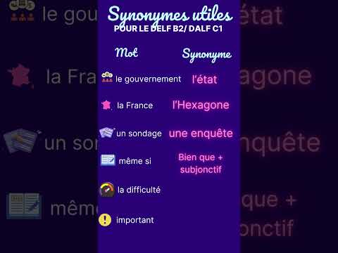 6 synonymes à connaître !#delfdalf #dalfc1 #delfb2