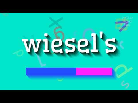 WIESEL'S - HOW TO PRONOUNCE IT? #wiesel's