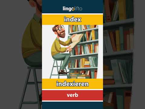 π¬π§π©πͺ index - indexieren : learn English : Lernen wir Englisch : vocabulary builder