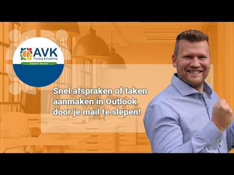 Snel een afspraak of taak aanmaken in Outlook door mail te slepen!