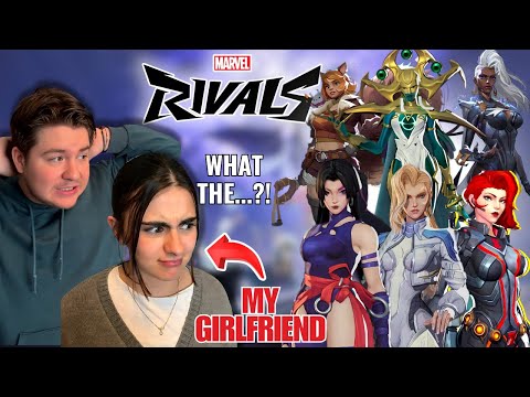 My Girlfriend REACTS to Marvel Rivals Female Skins