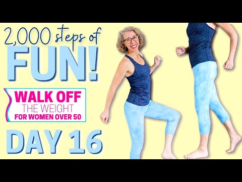 ONE MILE Walk with a BOOST! Energizing 2000 Steps Workout no equipment🦶 WALK Off the Weight Day 16