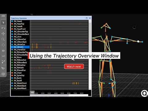 QTM2023 Feature 1 - Using the Trajectory Overview