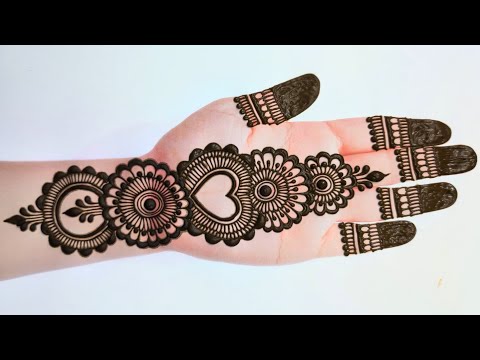 Mehandi design simple | Arabic mehndi design front hand | how to make easy and beautiful mehndi