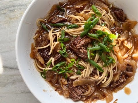 WHAT'S FOR DINNER | FRENCH ONION BEEF NOODLE SOUP | BON APPETIT