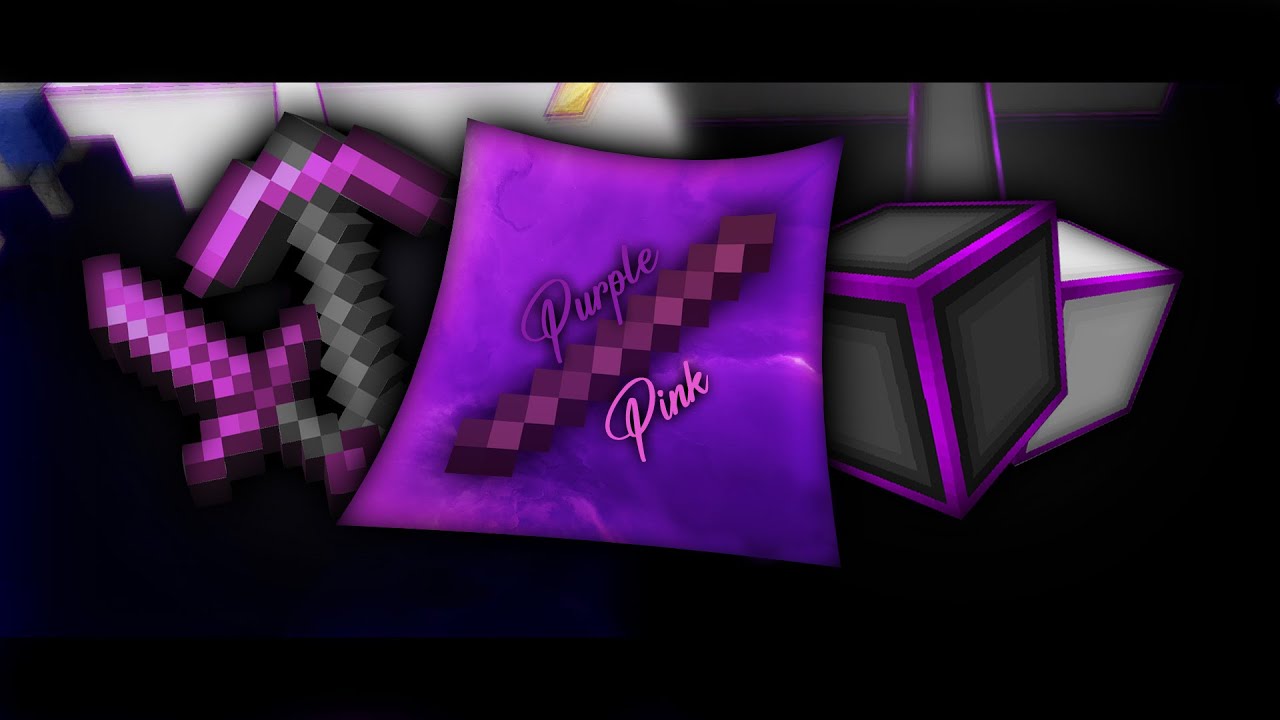 PurplePink black edition Minecraft Resource Pack | PvP Resource Pack