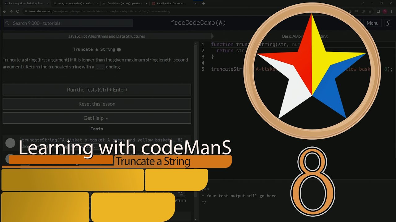 JavaScript Basic Algorithm Scripting: Truncate a String | FreeCodeCamp