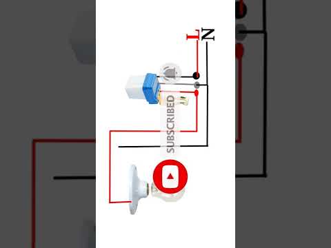 Electric light photocell sensor connection & diagram tutorial.