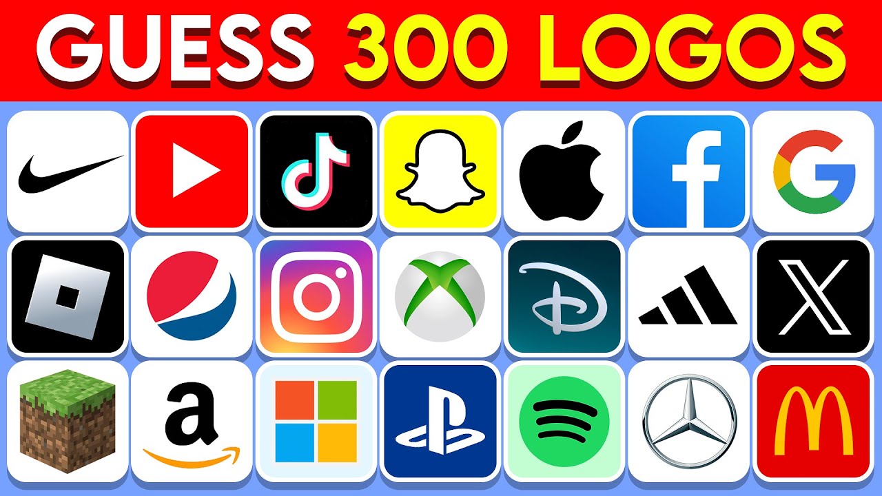 Guess the Logo in 3 Seconds | 300 Famous Logos | Logo Quiz 2024