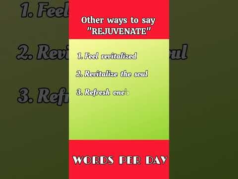Polite ways to say "REJUVENATE" #englishlearners #englishlearning #youtubeshorts