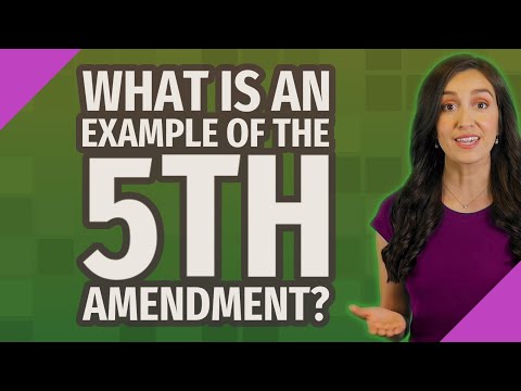 What is an example of the 5th Amendment?