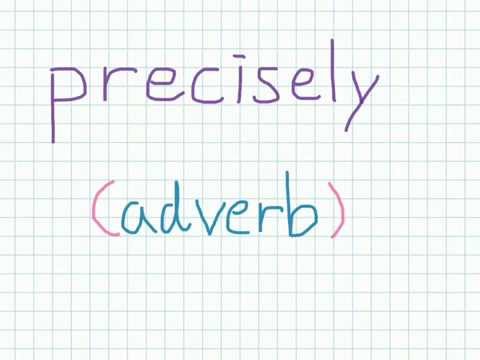 'precisely' definition