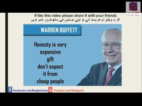Warren Buffett honesty is very expensive gift