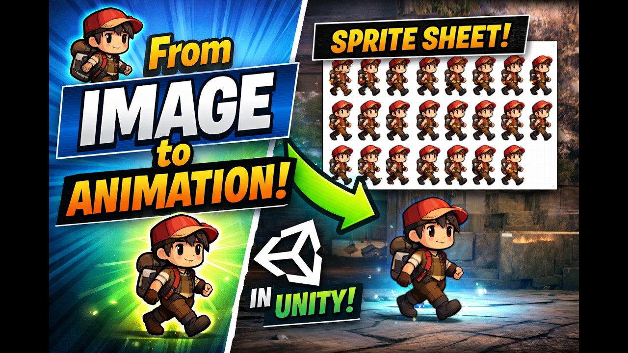 From Image to Animation in Unity using AI | Sprite Sheet Tutorial