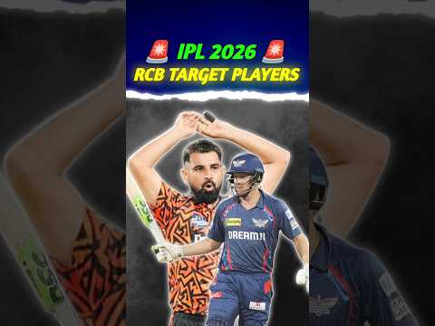 RCB 🔥 IPL 2026 Target Player's