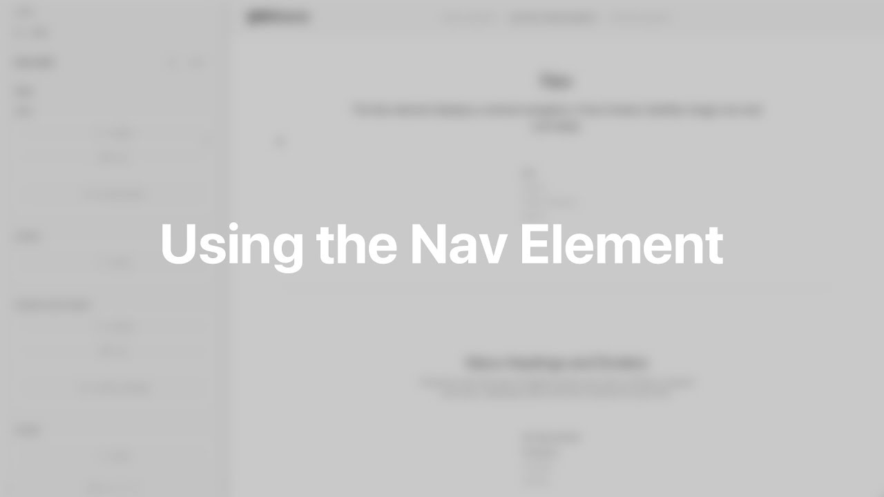Using the Nav Element | YOOtheme Documentation