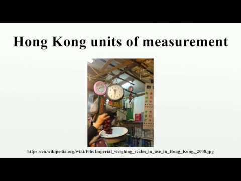 Hong Kong units of measurement