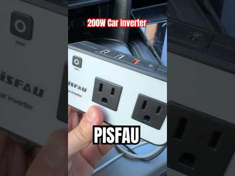 200W Car Power Inverter, PiSFAU DC 12V to 110V AC Car Plug Adapter Outlet