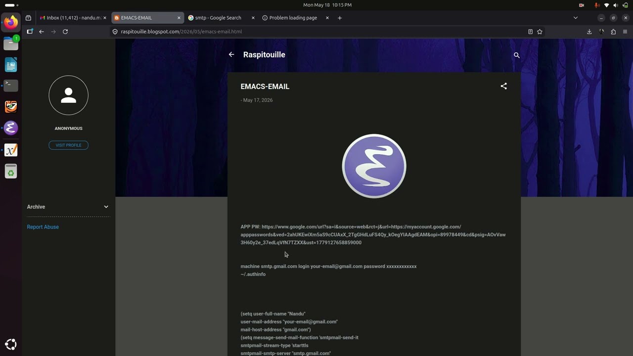 Doom Emacs Mail Sending and Python Way
