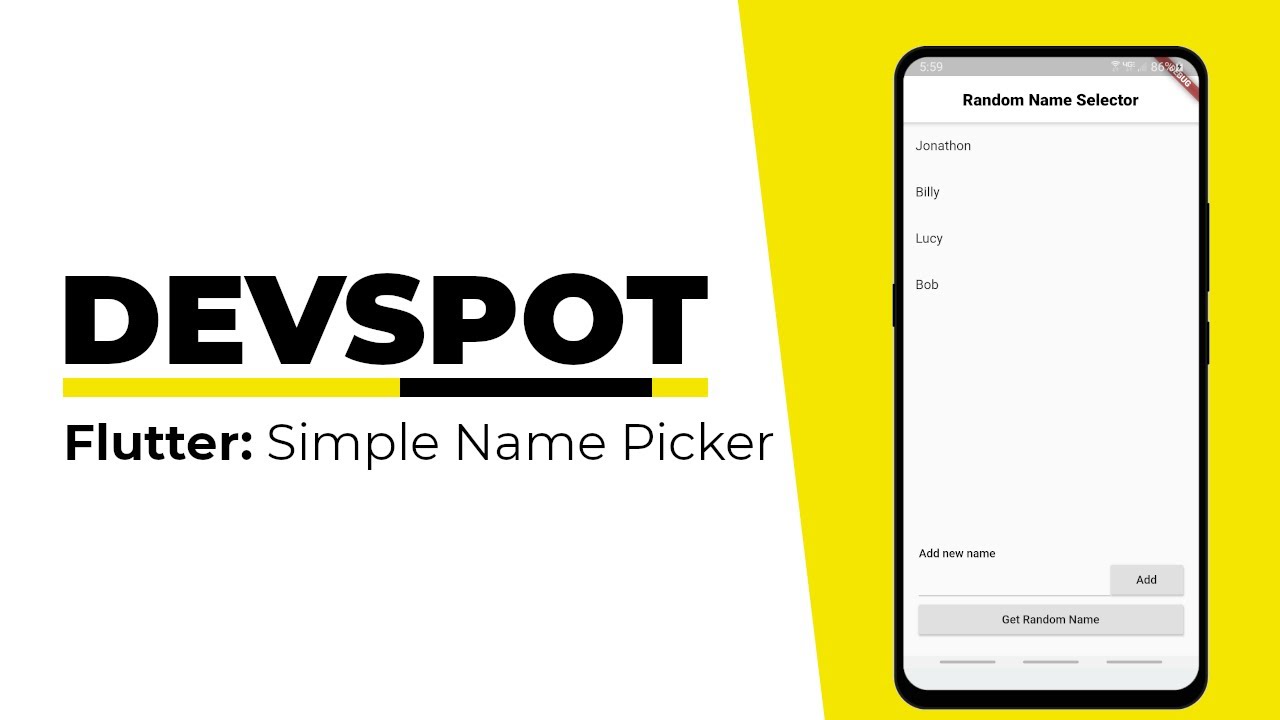 Flutter: Random Name Picker | DEVSPOT