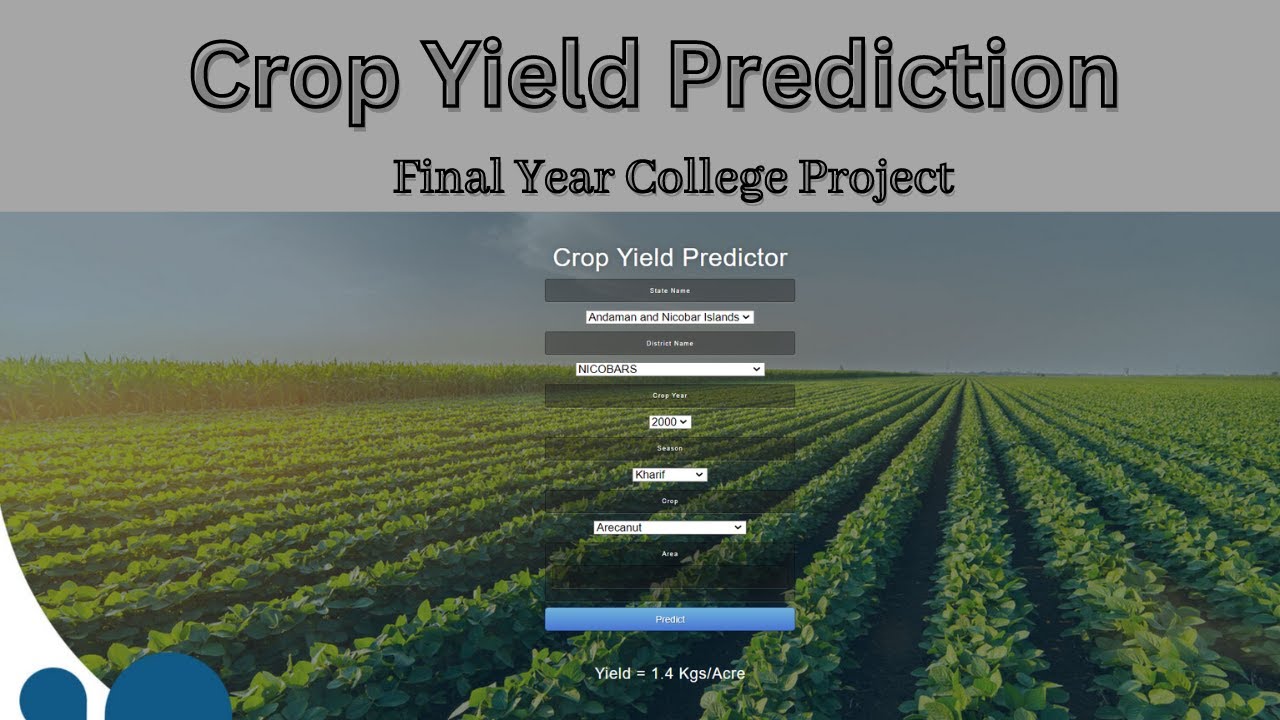 Crop Yield Prediction based on Indian Agriculture using Machine Learning | Deep Learning | Python