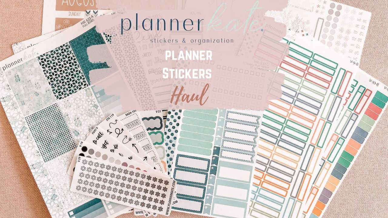 PlannerKate Stickers Haul | Planner Stickers #planner #plannerstickers