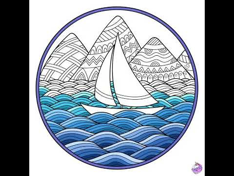 Mosaic 1, sailboat, Tap Color