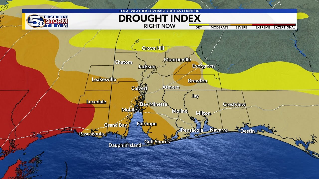 Severe Drought Develops on the Gulf Coast