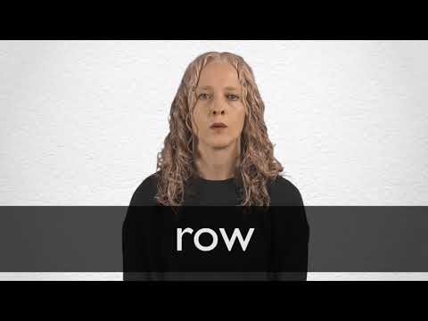 How to pronounce ROW in British English