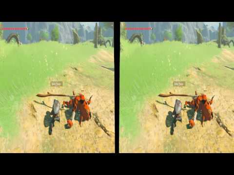 Zelda Breath Of The Wild in stereoscopic 3D