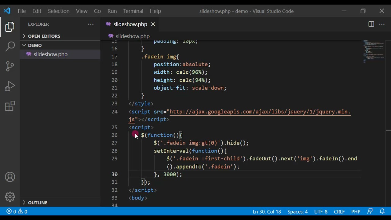 Creating an Image Slideshow Using PHP and Simple jQuery Tutorial DEMO