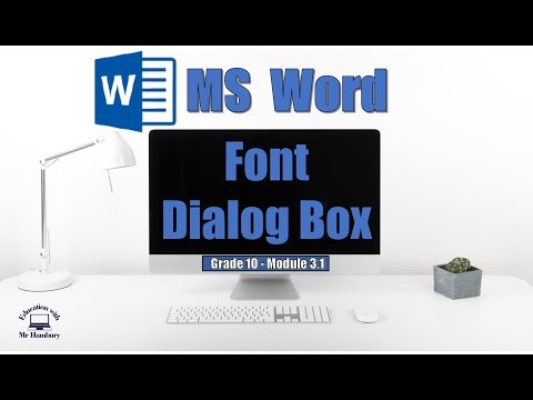 The Font Dialog Box | How to Access it