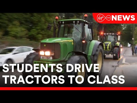Students who couldn't get a school bus ticket have been forced to drive tractors to get to class